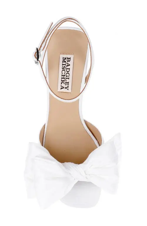 Badgley Mischka Olani Platform Sandal - White Silk