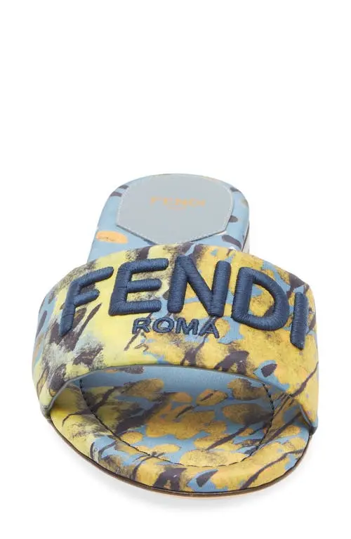 Fendi Signature Slide Sandal - Blue