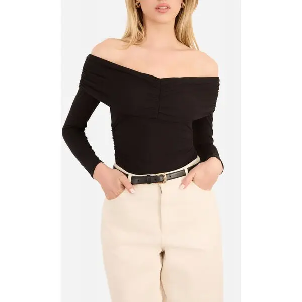 Cami Nyc Julien Off The Shoulder Long Sleeve Bodysuit