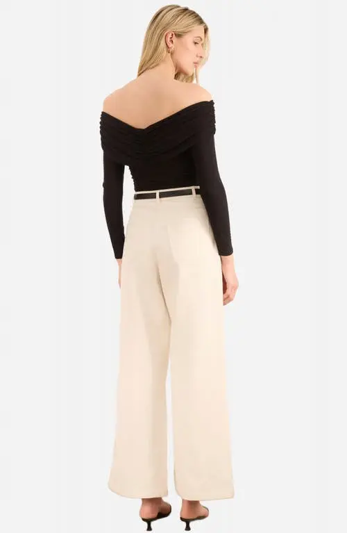 Cami Nyc Julien Off The Shoulder Long Sleeve Bodysuit