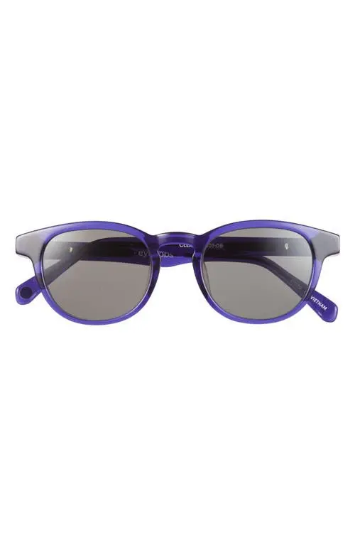 Eyebobs Clearly 46mm Round Polarized Sunglasses - Electric Purple/grey