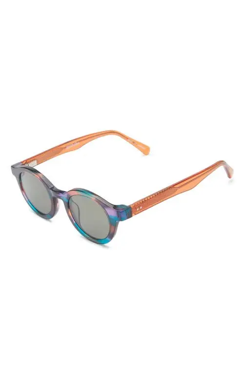 Eyebobs Tv Party 41mm Polarized Round Sunglasses - Purple/orange/grey