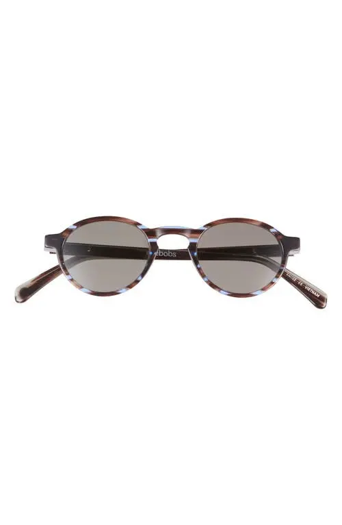 Eyebobs 43mm Polarized Round Frame Sunglasses - Blue/mocha/polarized Grey