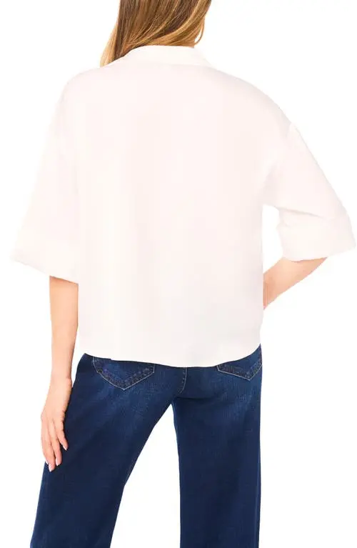 CECE DUPRAZ Satin Button-up Shirt - New Ivory