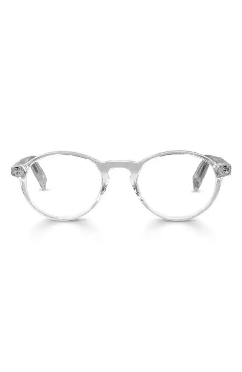 Eyebobs Board Stiff 49mm Round Reading Glasses - Crystal Clear