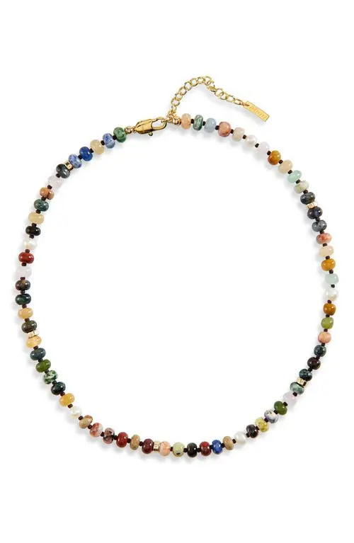 Éliou Samara Beaded Necklace - Green Multi