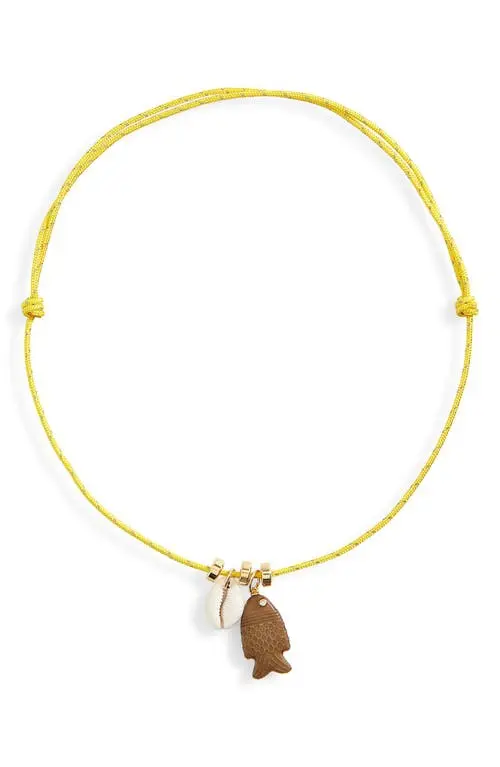 Éliou Bass Cord Necklace - Yellow
