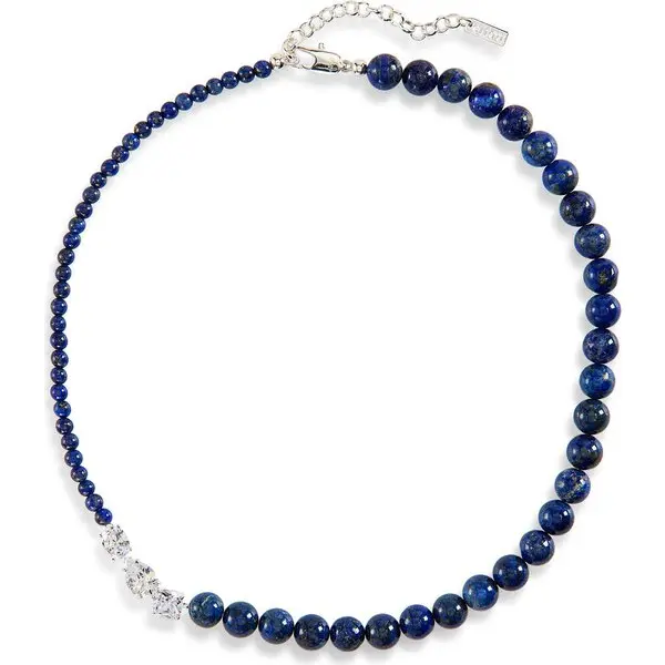 Éliou Lapis Lazuli Beaded Necklace - Blue