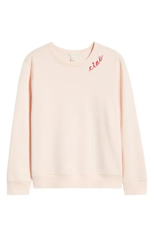 Caslon Ciao Embroidered Relaxed Sweatshirt