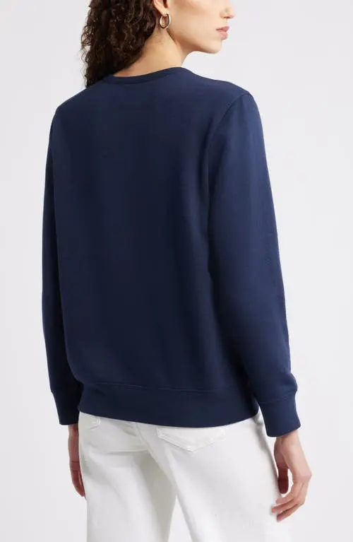 Caslon Embroidered Relaxed Sweatshirt