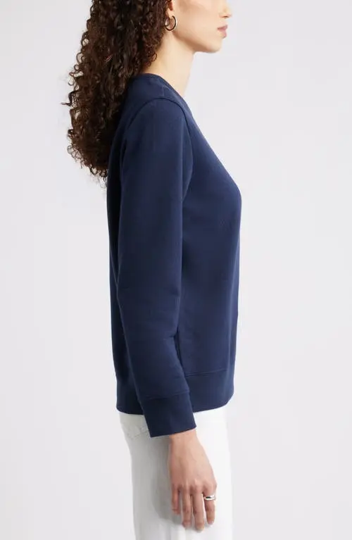 Caslon Embroidered Relaxed Sweatshirt
