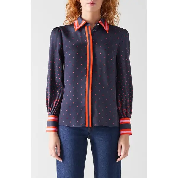 LK BENNETT Playing Cards Print Shirt
