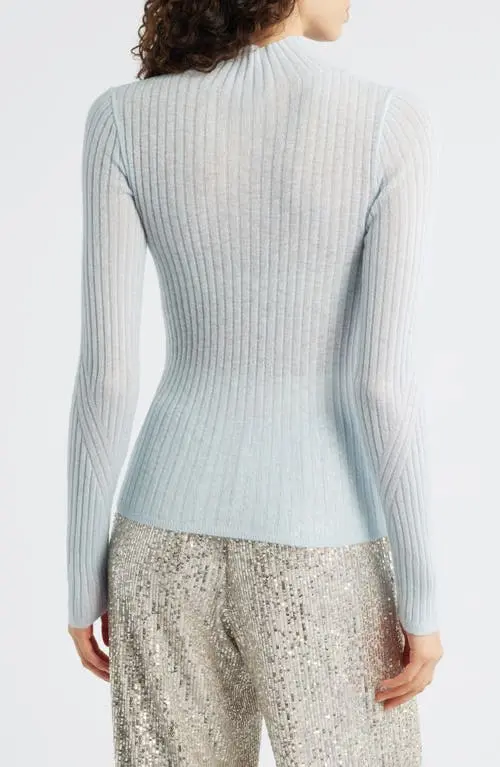 Hugo Boss Mock Neck Pullover Sweater - Light/pastel Blue