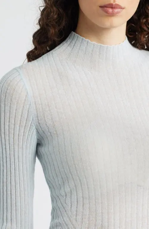 Hugo Boss Mock Neck Pullover Sweater - Light/pastel Blue
