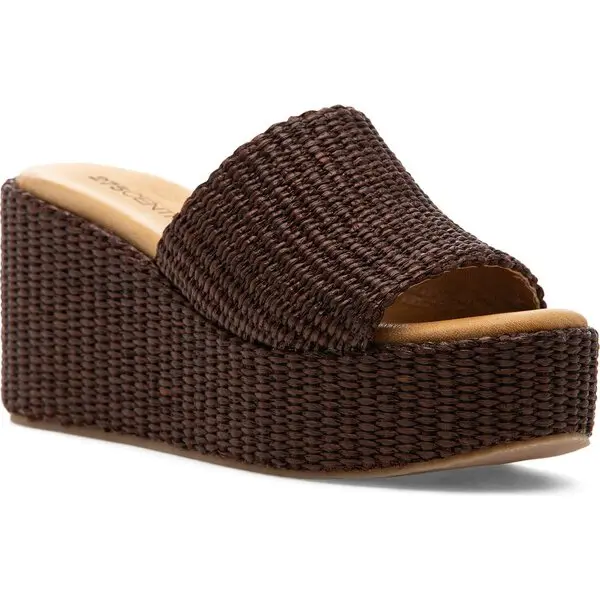 275 CENTRAL Sienna Platform Slide Sandal - Brown