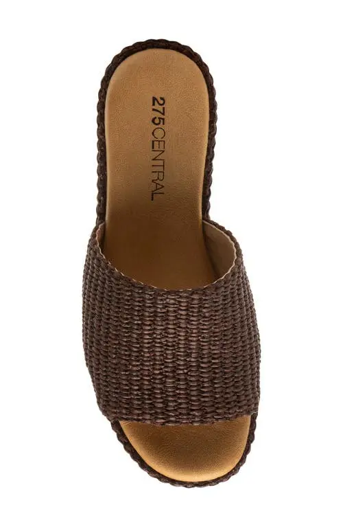 275 CENTRAL Sienna Platform Slide Sandal - Brown