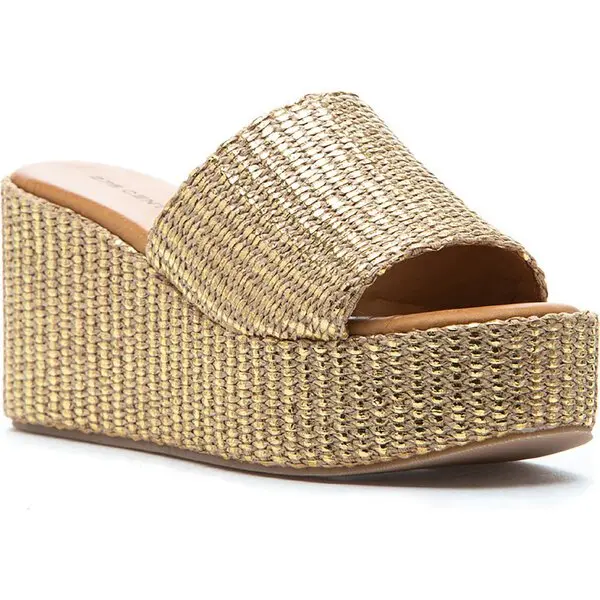 275 CENTRAL Sienna Platform Slide Sandal - Gold
