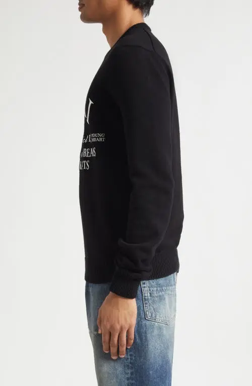 Amiri Arts District Embroidered Crewneck Sweater