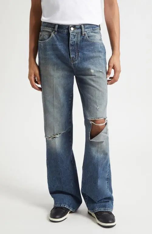 Amiri Slashed Straight Leg Jeans