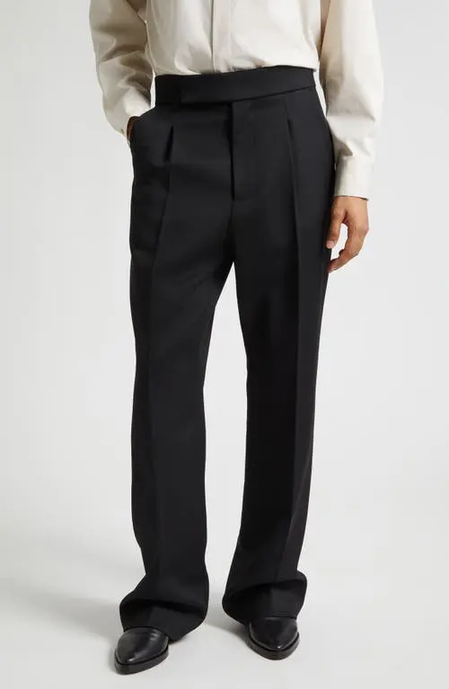 Fear Of God 70s Pleated Virgin Wool Satin Trousers - Black Black