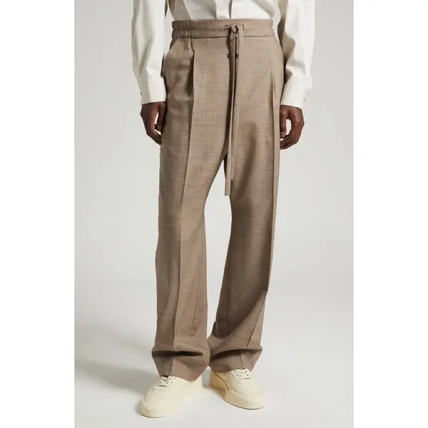 Fear Of God Classic Pleated Virgin Wool Pants - Dune Pearl Dune Pearl