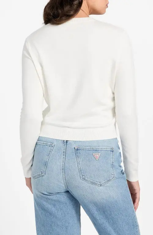 Guess Norah Logo Sweater - White
