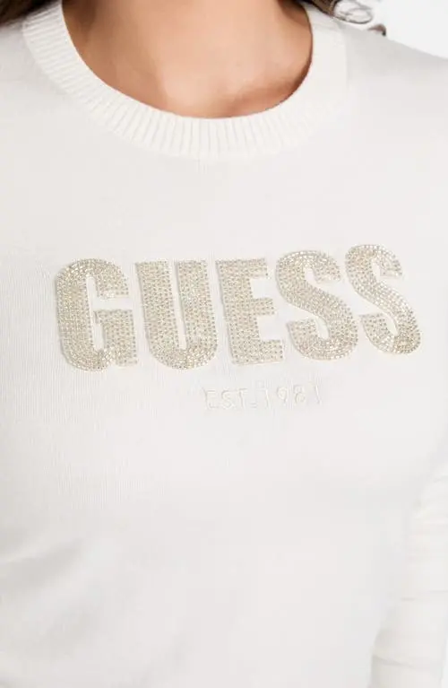 Guess Norah Logo Sweater - White