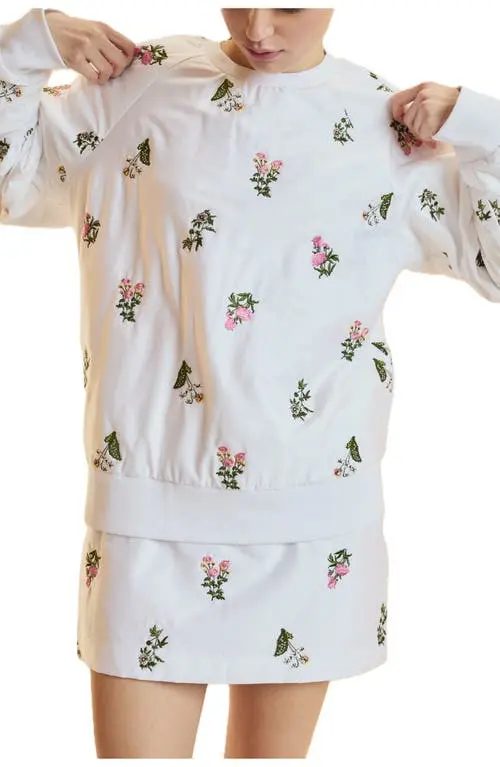 Cynthia Rowley Embroidered Pullover - White