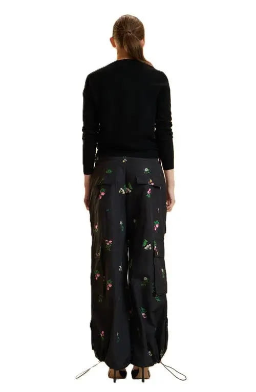 Cynthia Rowley Printed Cargo Pants