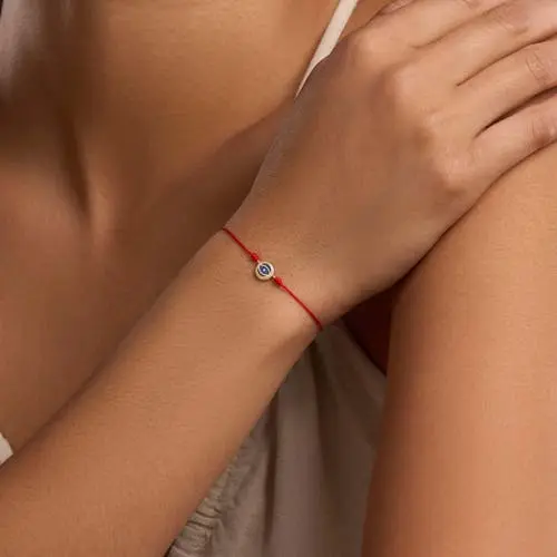 KARMA AND LUCK Lapis Lazuli Evil Eye Red String Bracelet