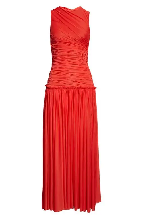 SIEDRES Alina Gathered Open Back Jersey Dress