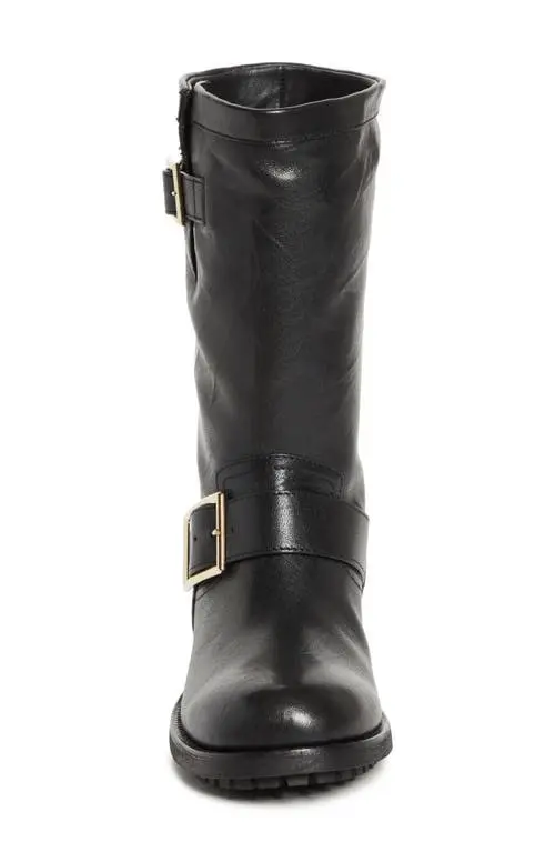 JIMMY CHOO Biker Leather Boots - Black