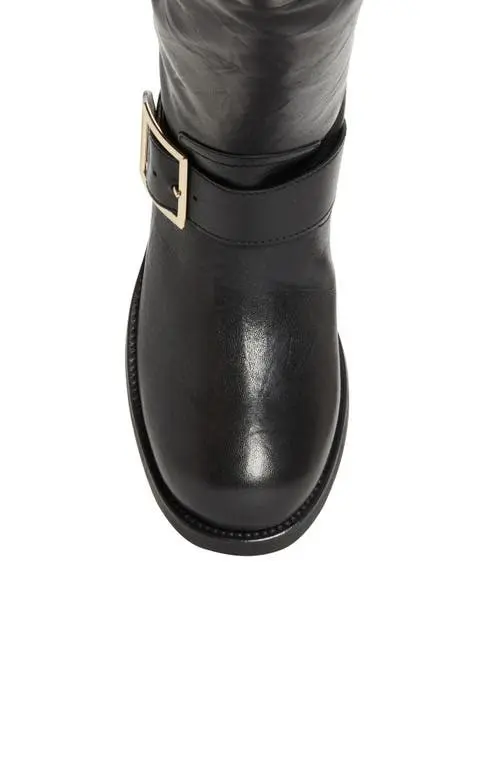 JIMMY CHOO Biker Leather Boots - Black