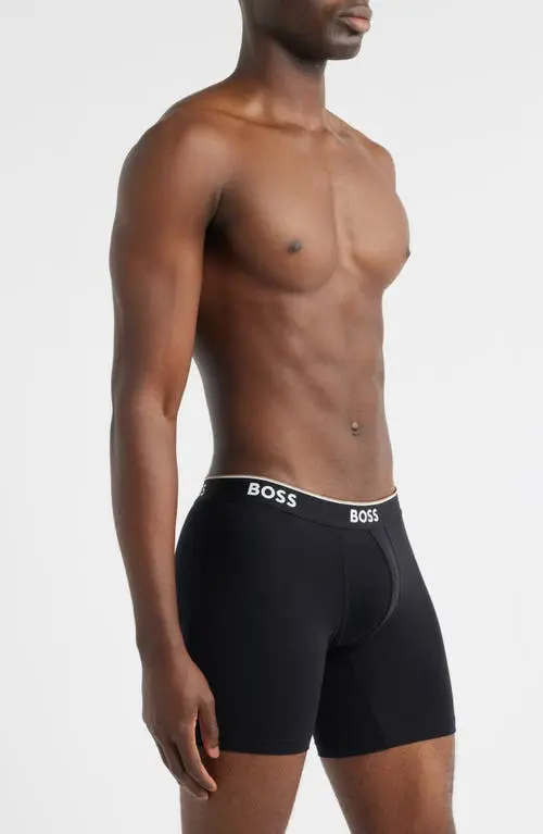 BOSS 3-pack Power Stretch Cotton Long Boxer Briefs