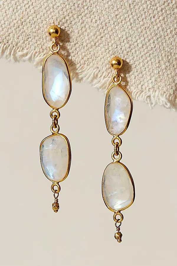 ROBINDIRA UNSWORTH Fp X Robindira Dangle Earrings - Moonstone