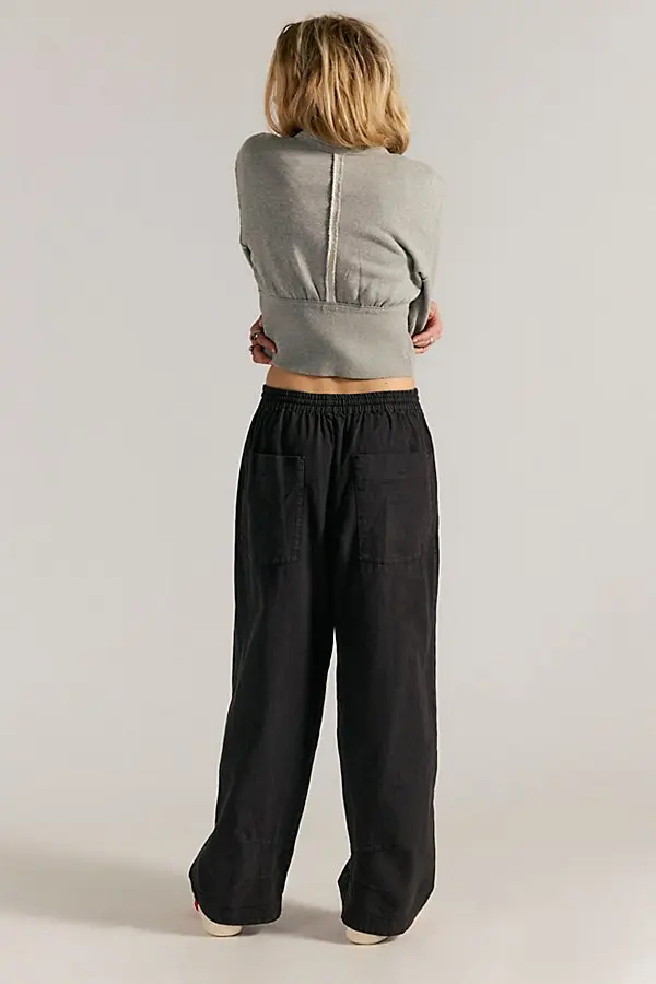 Free People Chambers Laidback Pull-on Pants - Black