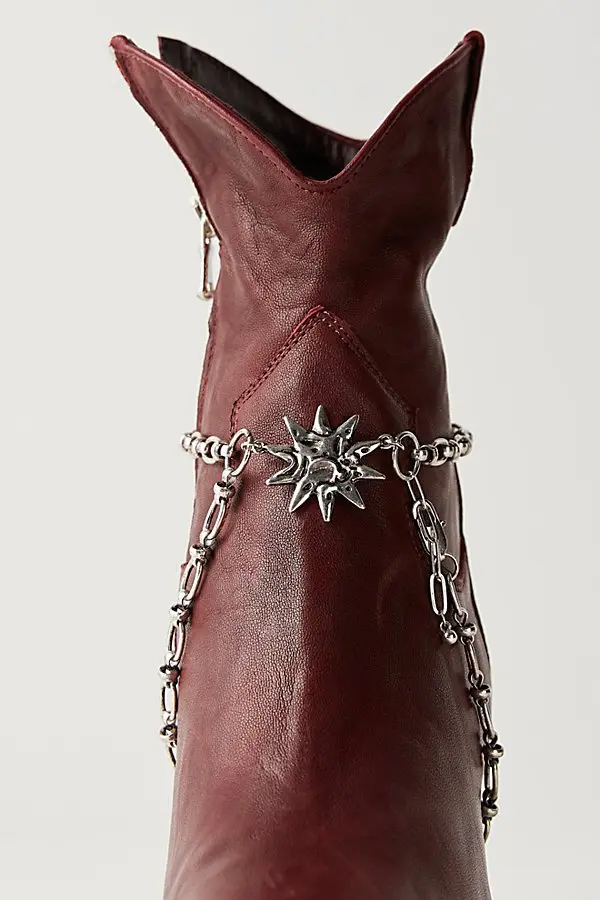 Free People Western Boot Harness - Silver