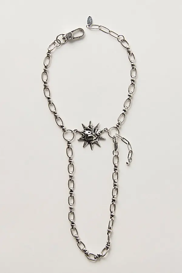Free People Western Boot Harness - Silver