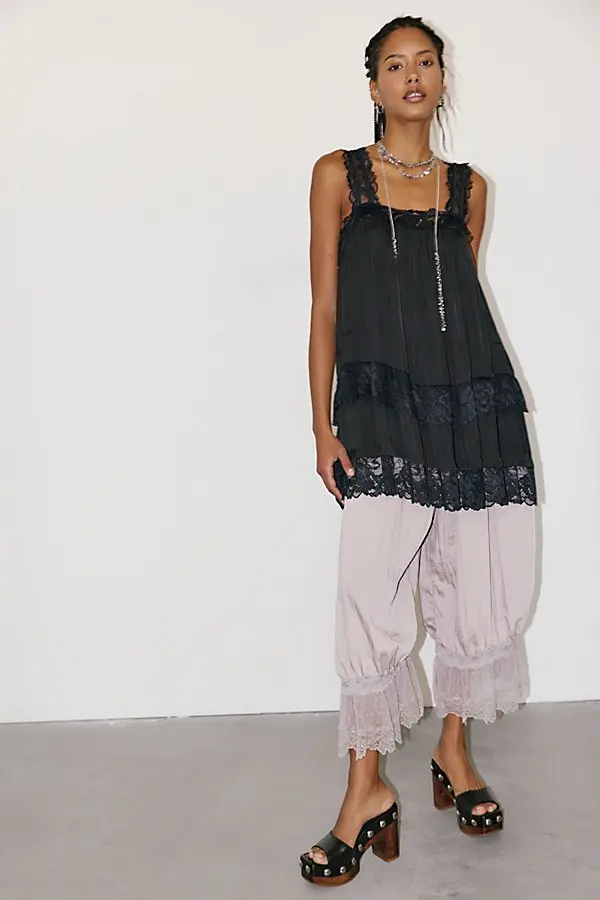Free People Forever Yours Mini Slip - Black
