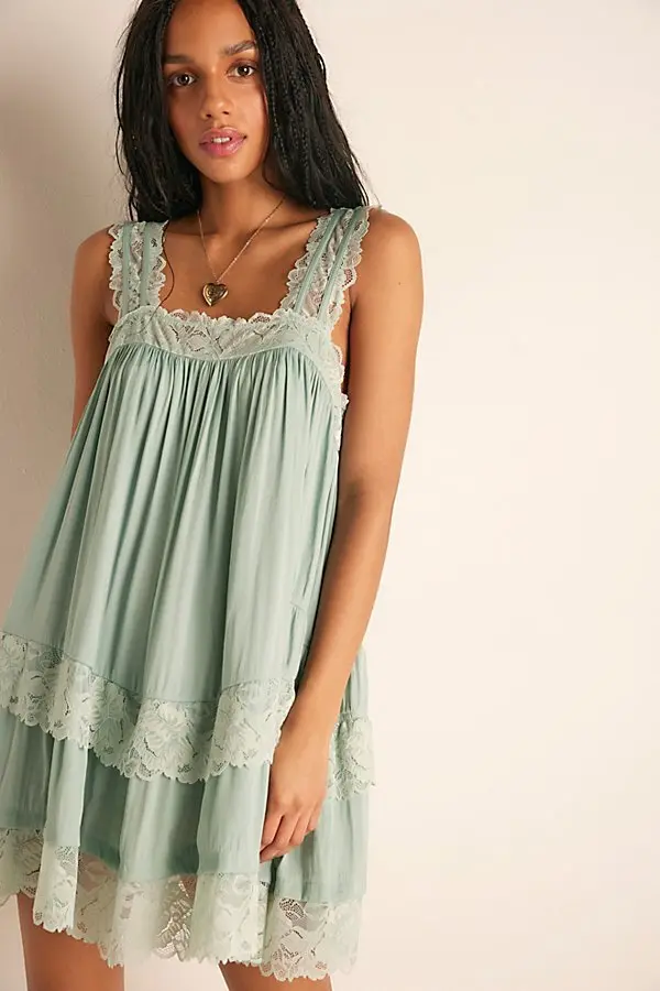 Free People Forever Yours Mini Slip - Mermaid Tail