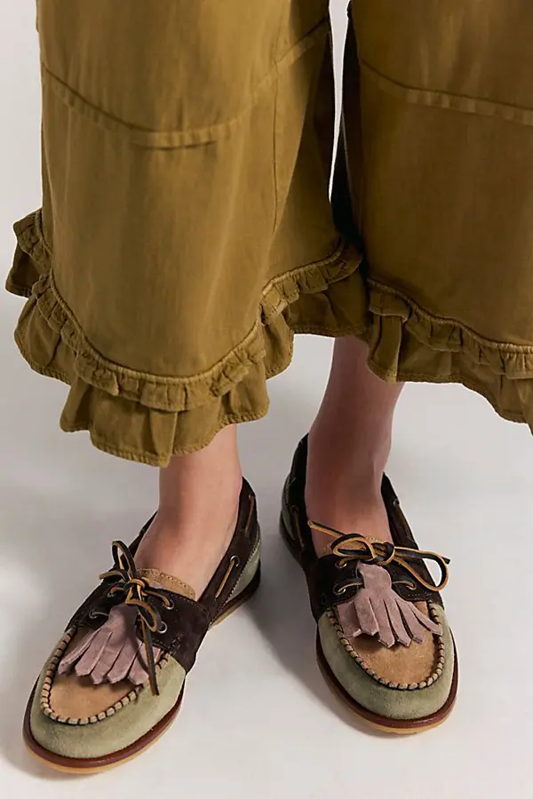 Free People We The Free Benny Boat Shoes With Fringe Detail