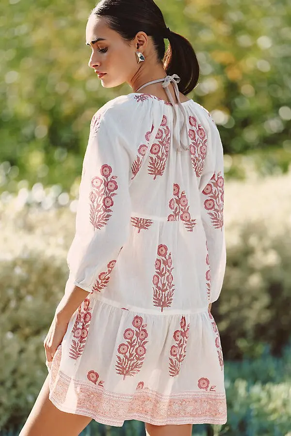 SZ BLOCKPRINTS Floral Printed Kaftan