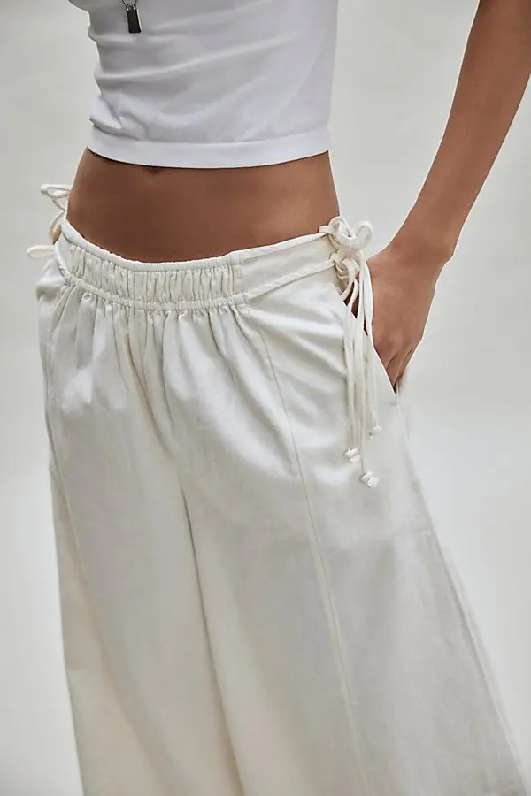 Free People Sun Dazed Pants - Clean Ivory