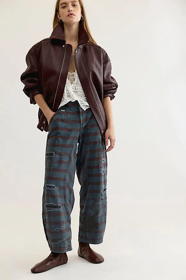 Free People We The Free Warwick Craft Pants - Blue Combo