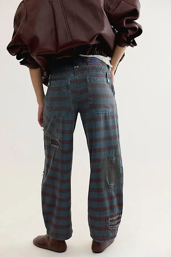 Free People We The Free Warwick Craft Pants - Blue Combo