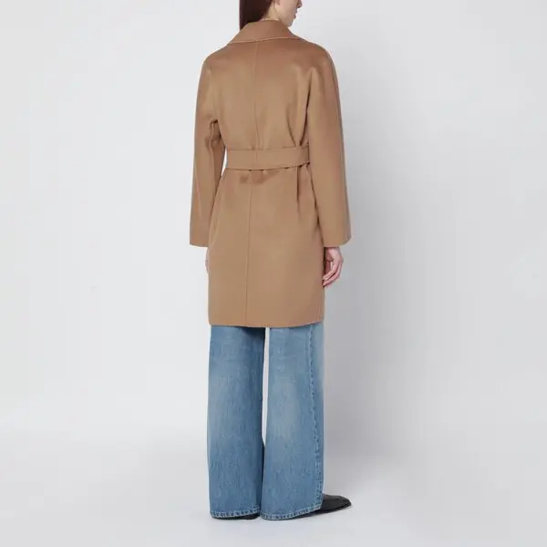Max Mara Cashmere And Wool Blend Wrap Coat - Brown