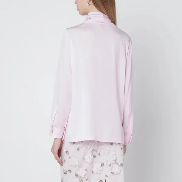 Max Mara Blouse In Silk Charmeuse - Pink