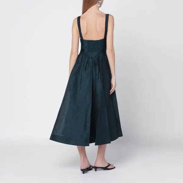 Zimmermann Rebellion Draped Midi Dress - Green