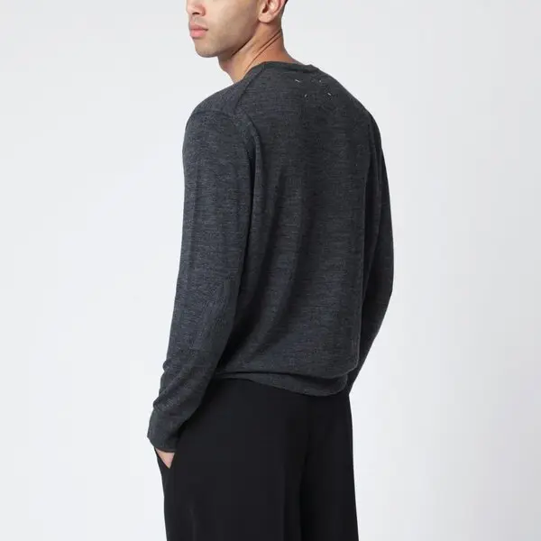 MAISON MARGIELA Wool-blend Crew-neck Sweater - Grey