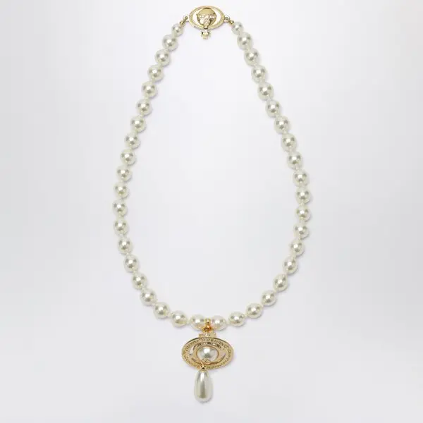 VIVIENNE WESTWOOD Pearl Choker With Orb Pendant - Metal